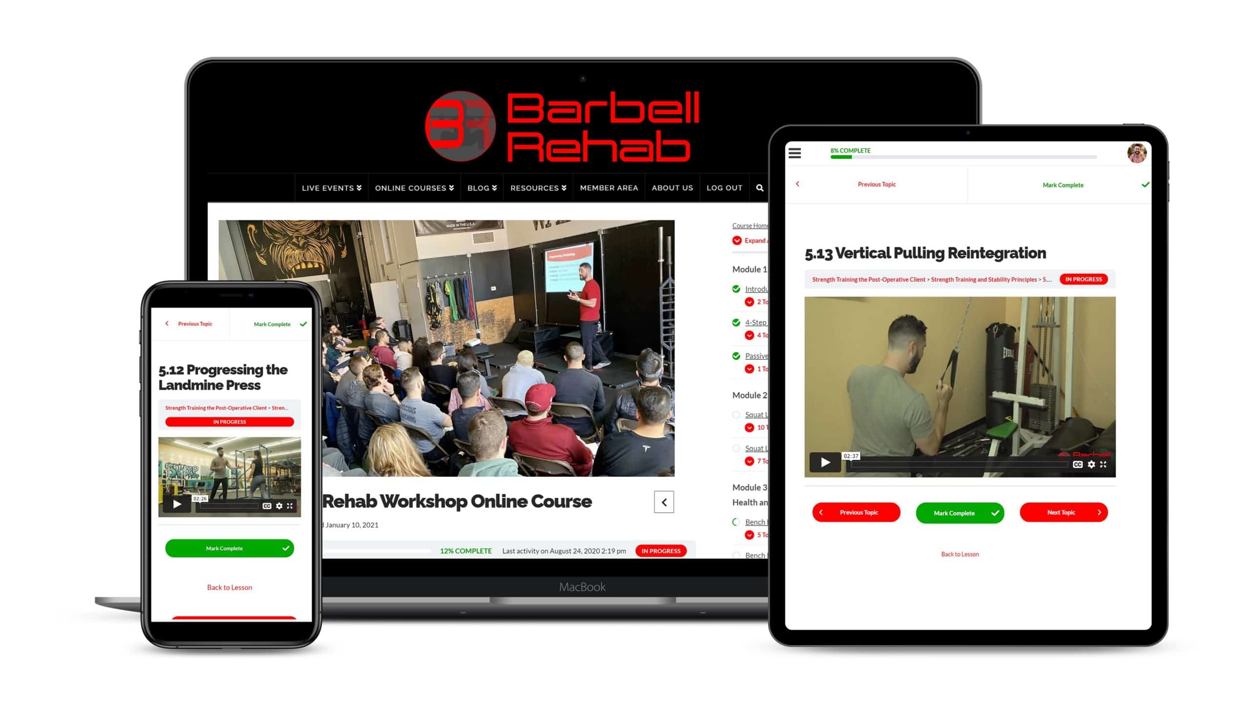 online course bundle image - Barbell Rehab